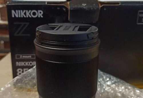 Объектив Nikon Nikkor z 85mm f/1.8s