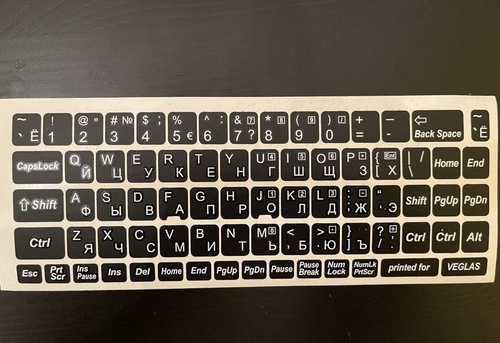 Наклейки на клавиатуру русские буквы