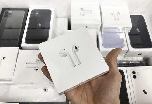 Наушники Apple Airpods 2 с проводным кейсом Новые