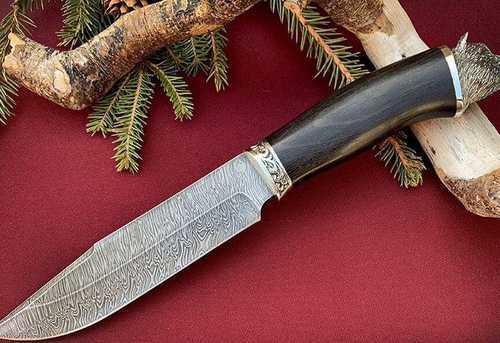 Нож "Егерь", клинок сталь Дамасская сталь