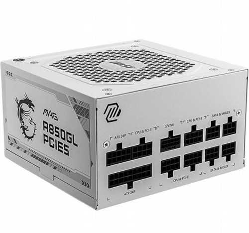 Блок питания MSI MAG A850GL pcie5 white 679077