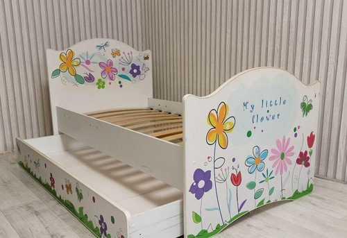 Детская кровать с выдвижным ящиком