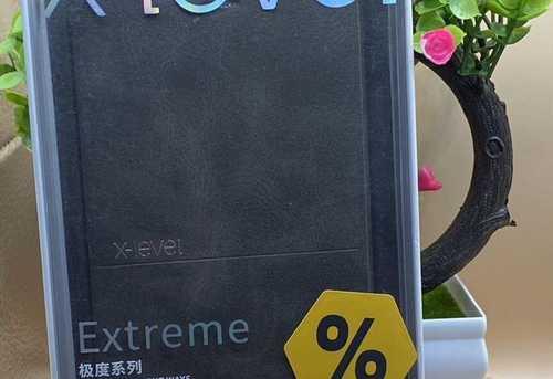 Чехол-книжка на iPhone XS Max, коричневый, X-Level