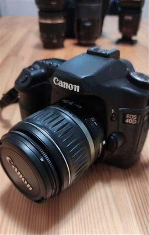 Продам Canon 40D на запчасти + объектив 18-55mm