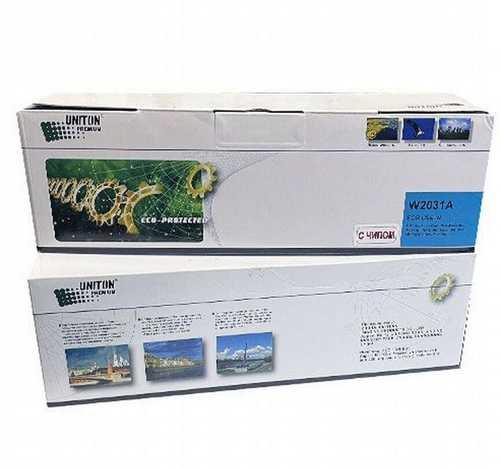 Картридж для HP Color LJ M454,M455, MFP M479 W2031A (415A) синий (2,1K) uniton Premium green line (E