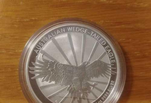 Серебряная монета "Клинохвостый орел" 2019 1oz