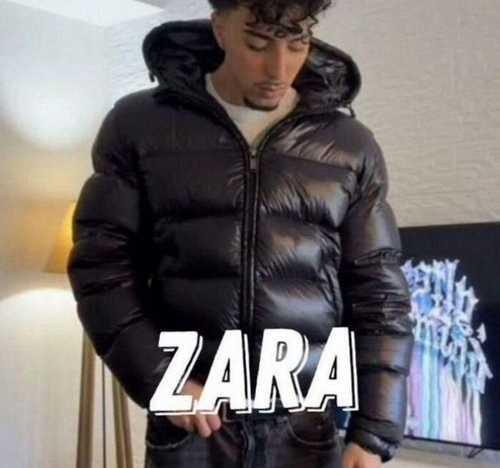 Пуховик Zara с коробкой в комплекте