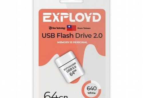 Флеш-накопитель 64Gb Exployd 640, USB 2.0, пластик