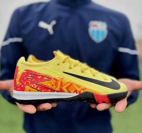 Детские сороконожки Nike Mercurial Air Zoom Yellow&Red