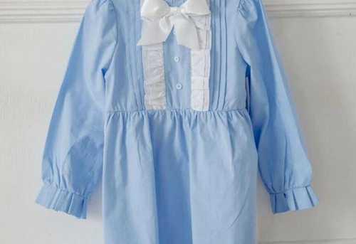 Платье нарядное праздничное голубое 116