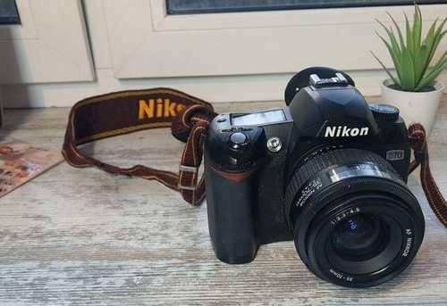 Зеркальный фотоаппарат nikon d70 kit обьектив аксы
