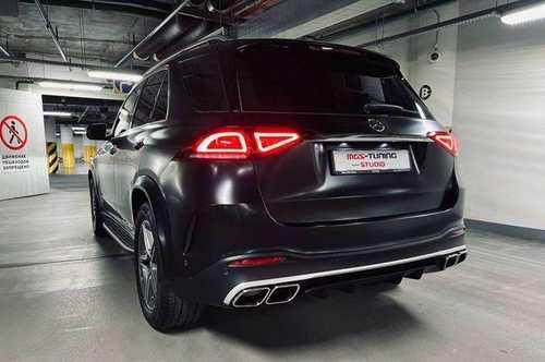 Диффузор в стиле 63 AMG хром для Mercedes GLE 167