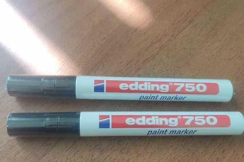 Маркер лаковый Edding E750, чёрный 2-4 мм