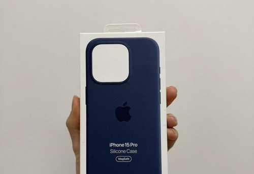 Силиконовый Чехол на iPhone 15 Pro Blue