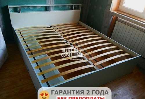 Кровать 160х200 двуспальная с ящиками