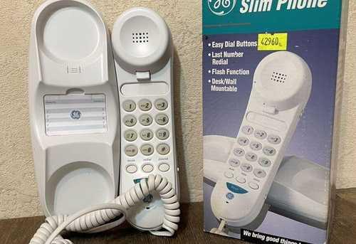 Стационарный телефон домашний Slim Phone белый