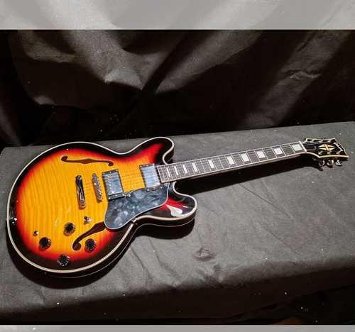 Реплика Gibson ES-335 санберст волнистый клён