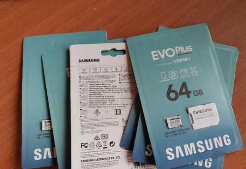 Карта памяти Samsung Evo Plus microsdxc 64gb еас