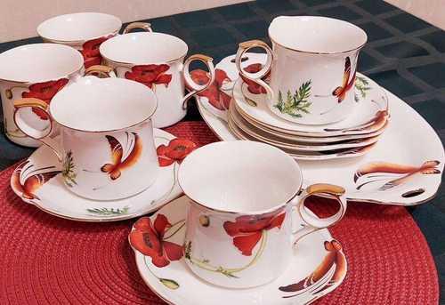 Чайный набор посуды на 6 персон керамика