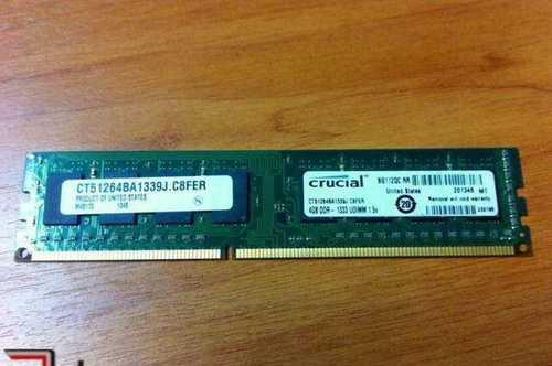 RAM Crucial DDR3 4096/10600/1333