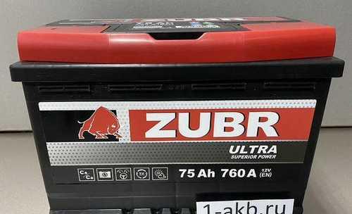 Аккумулятор 75 ач zubr Ultra 75 Ah