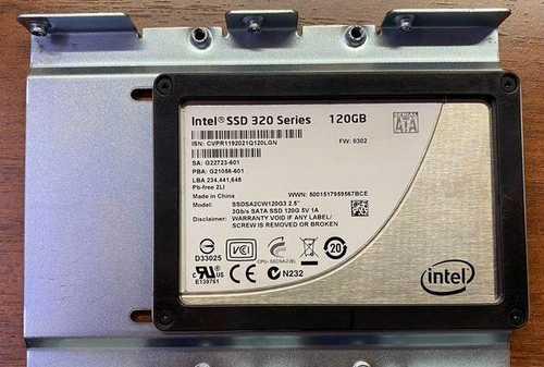 Ssd Intel 120 Gb 2.5'' с салазками на 3.5''