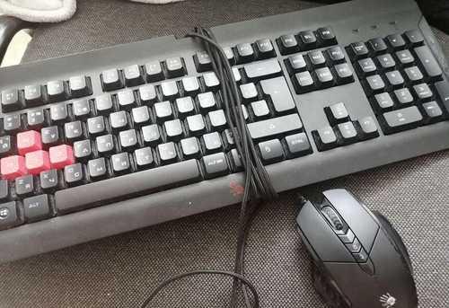 Игровая мышь и клавиатура Bloody