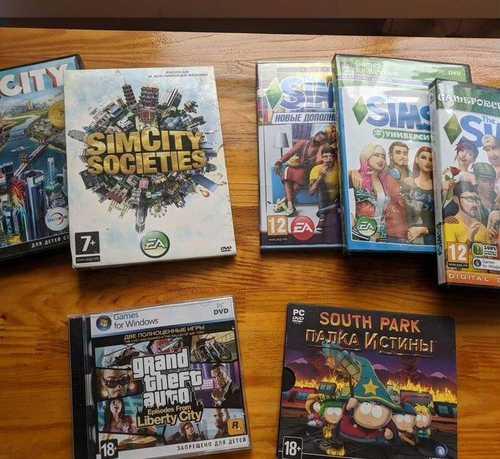 PC-диски sims 4, GTA, SimCity