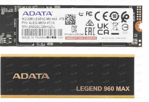 4000 гб SSD M.2 накопитель adata legend 960 MAX