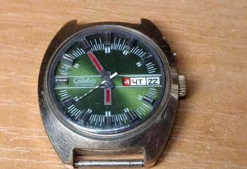 Часы в позолоте Au-5 Слава 27 камней СССР