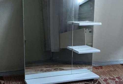 Зеркало в ванную новое с полочками