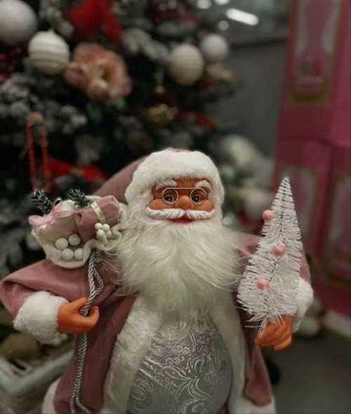 Дед Мороз / Санта в розовом халате (60 см)
