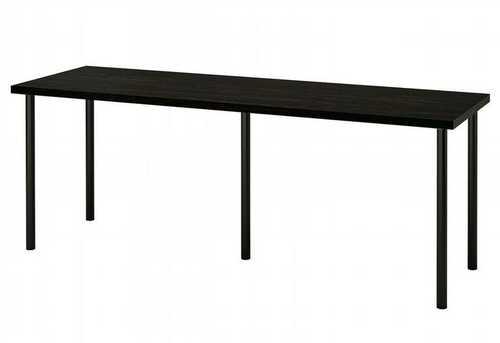 Стол IKEA, чёрный, стол-ца lagkapten, ножки adils