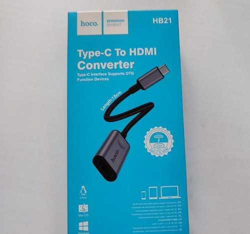 Переходник type c на hdmi