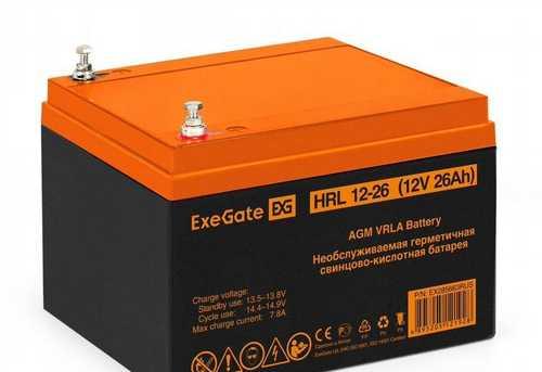 Аккумуляторная батарея ExeGate HRL 12-26 (12V 26Ah