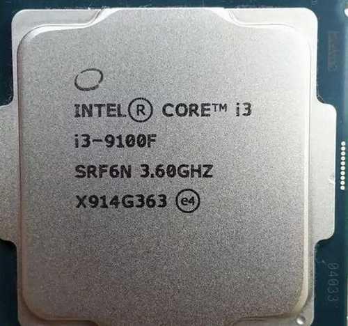 Процессор intel core i3 9100f