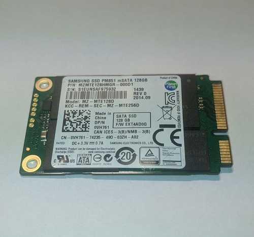 Samsung SSD PM851 msata 128gb