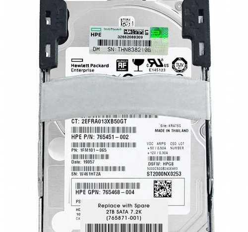 Жесткий диск HP 765871-001 2Tb sataiii 2,5" HDD