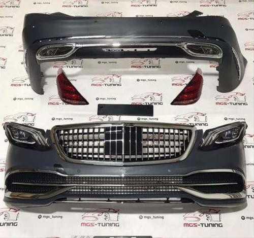 Обвес стиль Maybach рест + оптика S-class W222