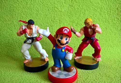 Nintendo amiibo набор - Super Mario, Ken, Ryu