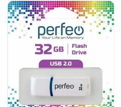Флешка 32Gb USB 2.0 Perfeo C09, белый PF-C09W032