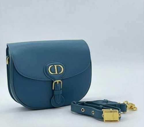 Сумка женская кожаная C. Dior Bobby синяя новая