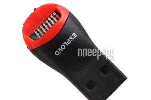 Кардридер Exployd MicroSD - USB 2.0 Black EX-A