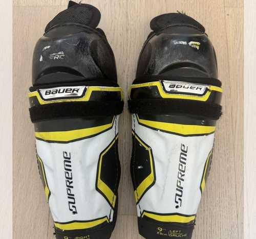 Щитки хоккейные детские размер 9 bauer 2 s pro