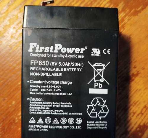 Аккумулятор для ибп PowerCom WOW-300 (FirstPower 6