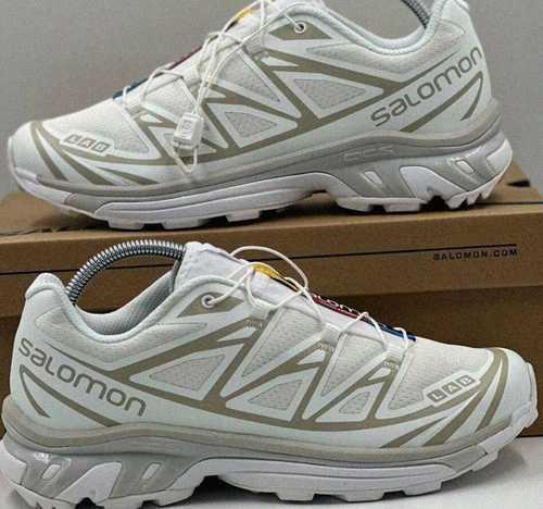 Белые кроссовки Salomon XT-6: легкость и поддержка