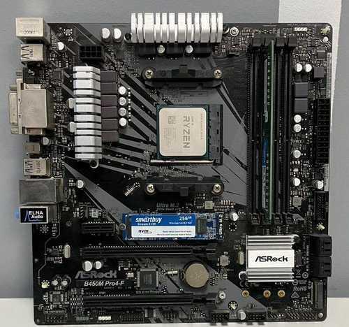 Связка на AM4 Asrock B450m/ ryzen 5 3500x/16gb/ssd