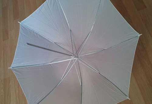 Фотозонт, зонт белый 83см