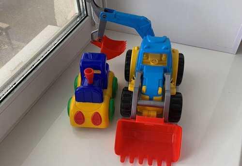 Детские игрушки машинки (трактор и паровозик)