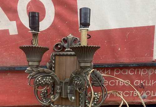 Настенный светильник бра СССР винтаж силумин